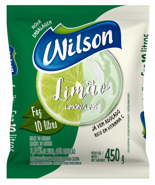 Wilson Family Jugo en Polvo Dulce Limón - Sachê 450g | Alimentos Wilson