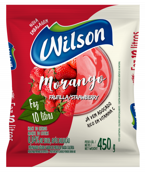 Preparado sólido para refresco sabor morango - Wilson Family ...