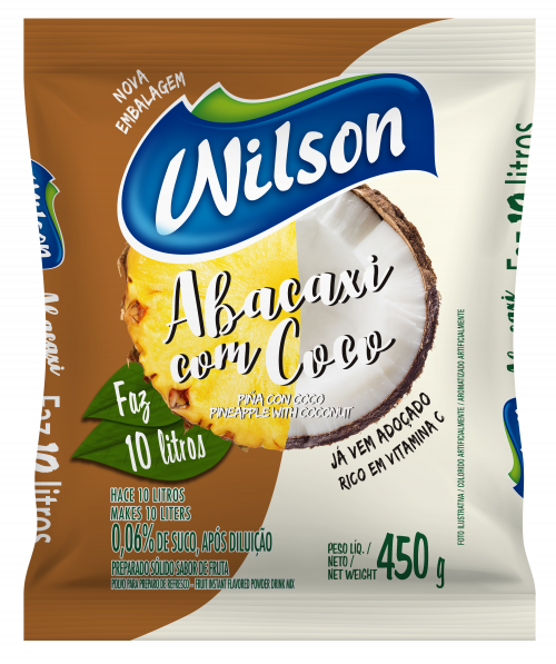 Preparado Sólido para Refresco Sabor Abacaxi com Coco Wilson Family ...